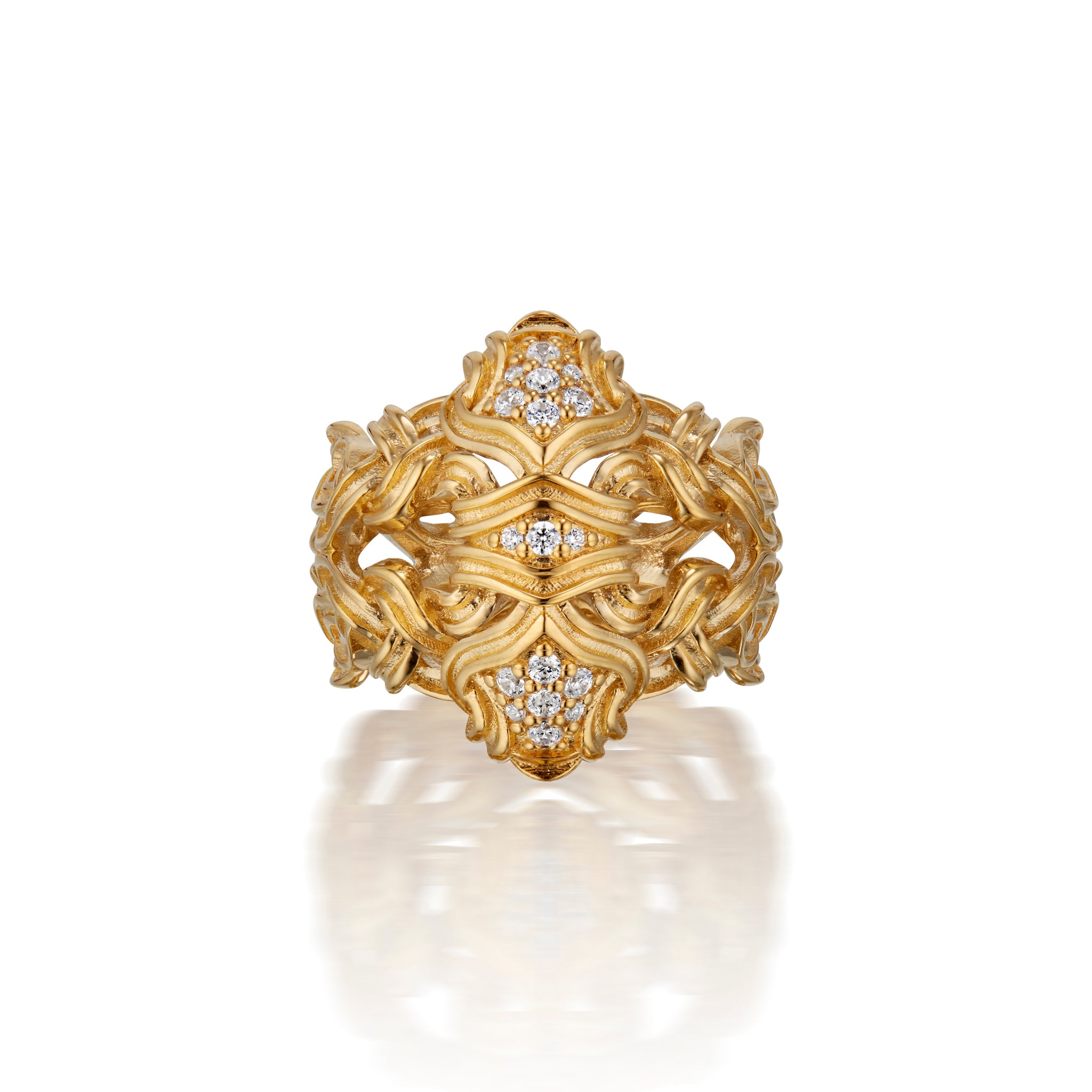 Entwined Trilogy Ring, Pavé Diamond