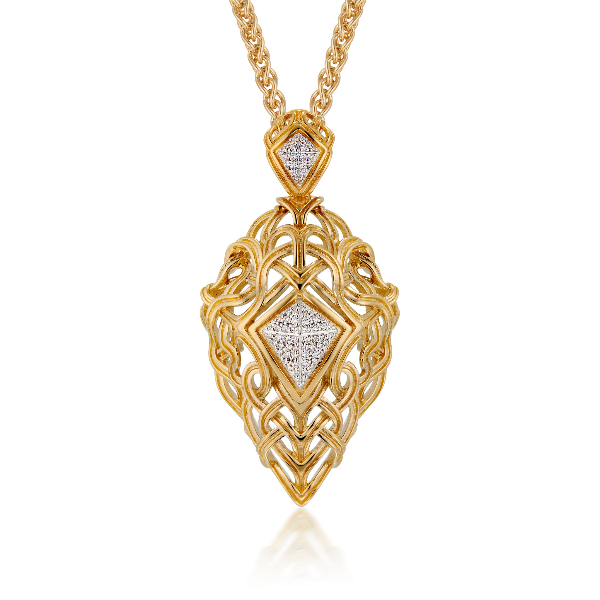 Entwined Pendant, Pavé Diamond