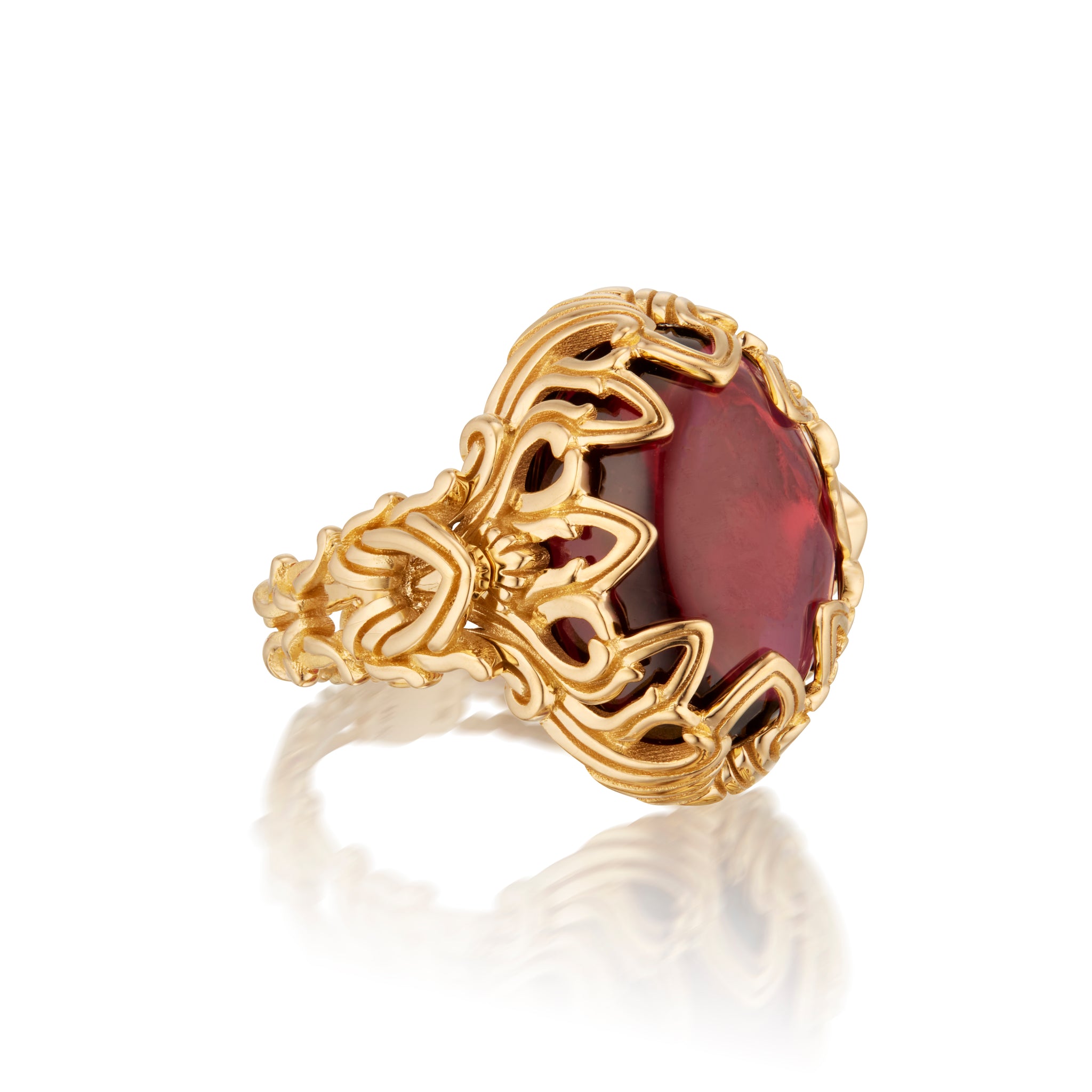 Tracery Buttress Ring, Rhodolite Garnet